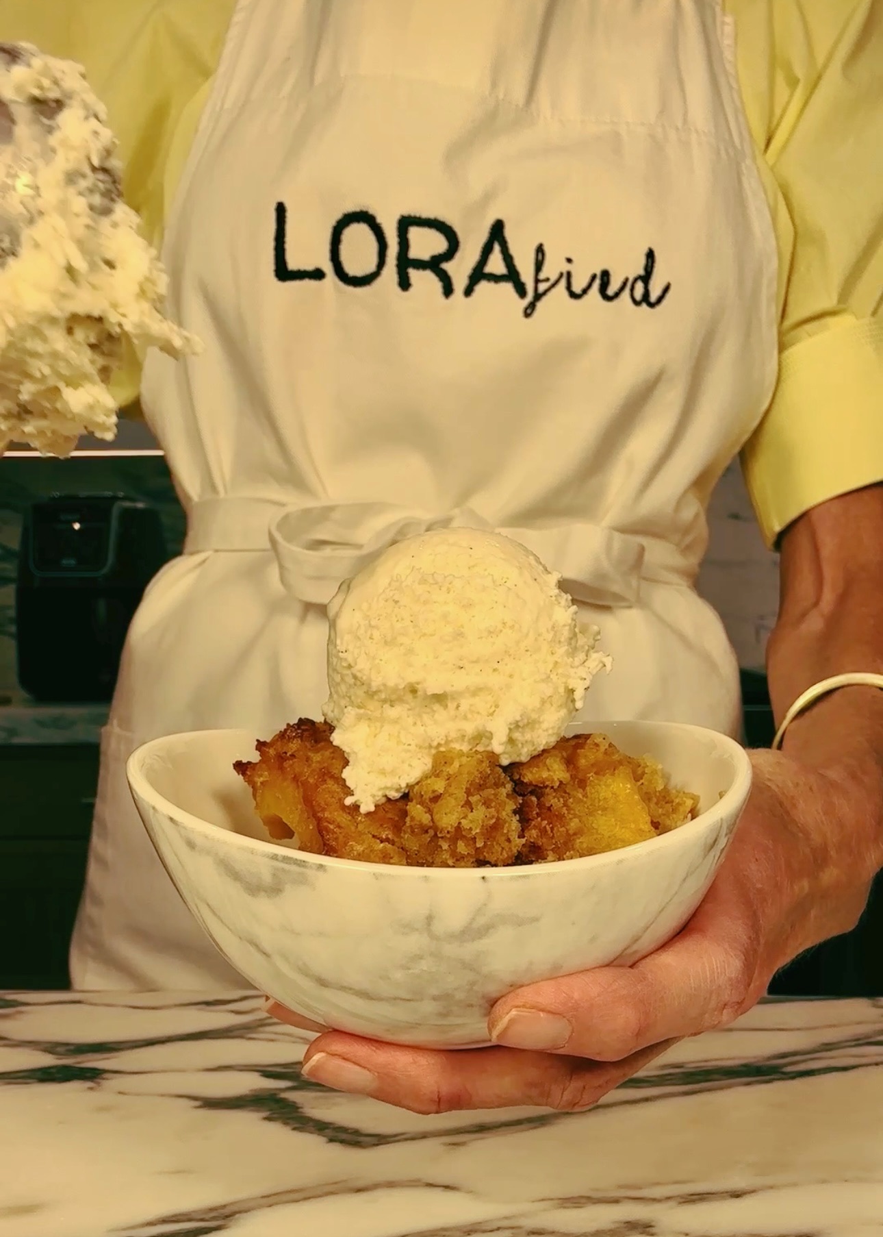 My 3 Ingredient Air Fryer Peach Cobbler - LORAfied